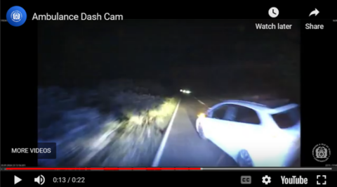 Dash cam released following ambulance collision | South Central Ambulance Service